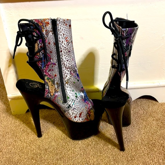 Pleaser | Shoes | Pleasers Dancer High Heels Size 7 Snake Print | Poshmark